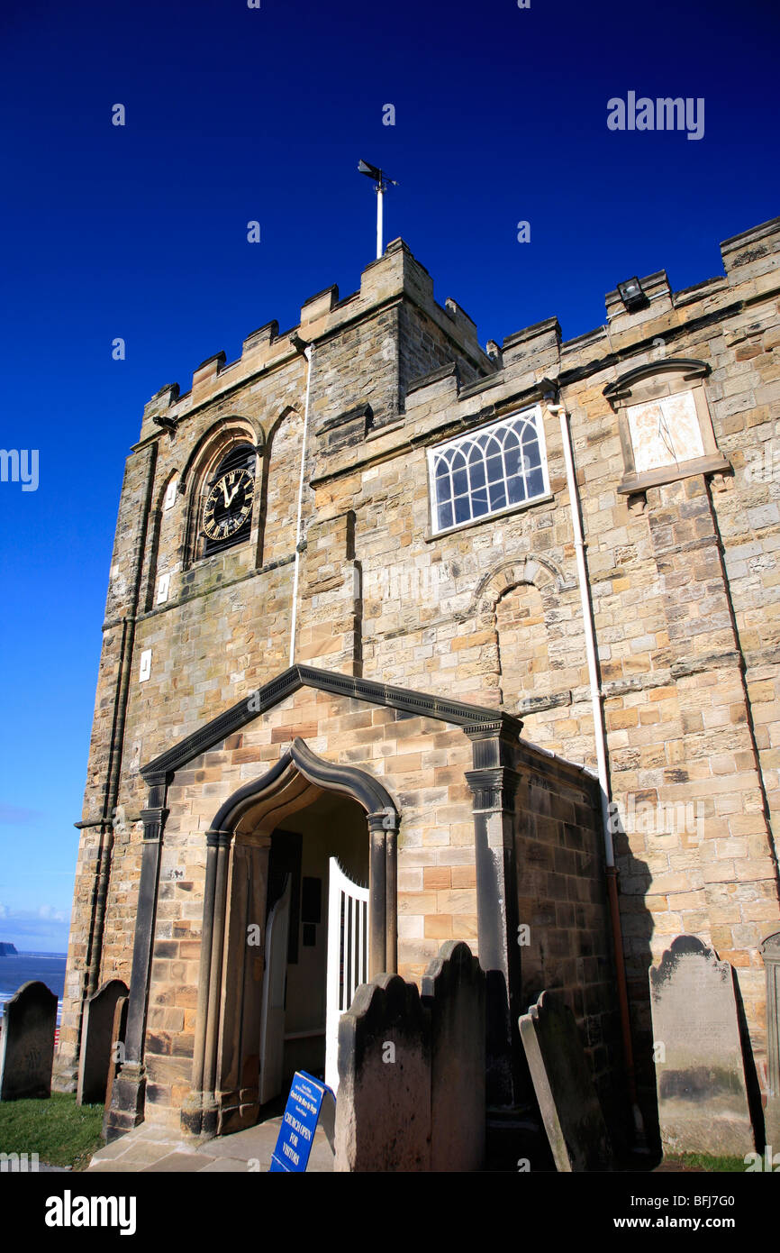 St Marys Church Whitby Harbour North Yorkshire Moors National Park ...