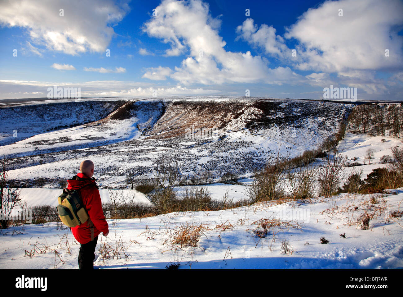 Walker Winter Snow Hole of Horcum Beauty Spot North Yorkshire Moors ...