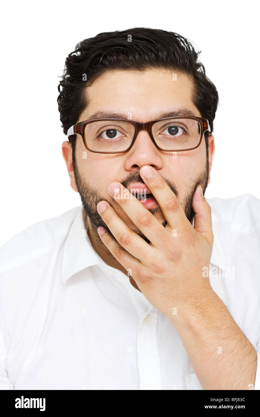 A surprised man Stock Photo - Alamy