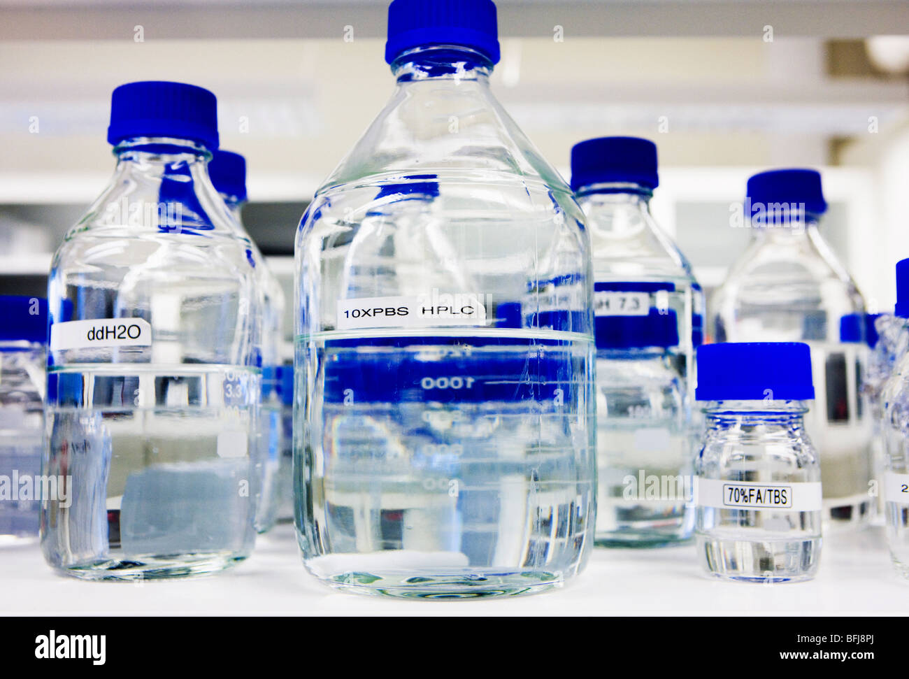 Bottles in a laboratory, Sweden Stock Photo - Alamy