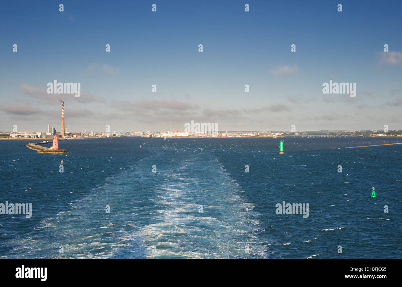 Dublin Bay from ferry ship leaving Dublin Port Stock Photo - Alamy