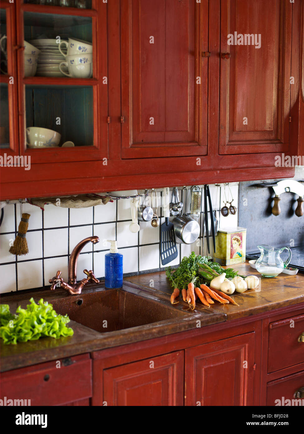 Vegetables in a kitchen, Sweden Stock Photo - Alamy