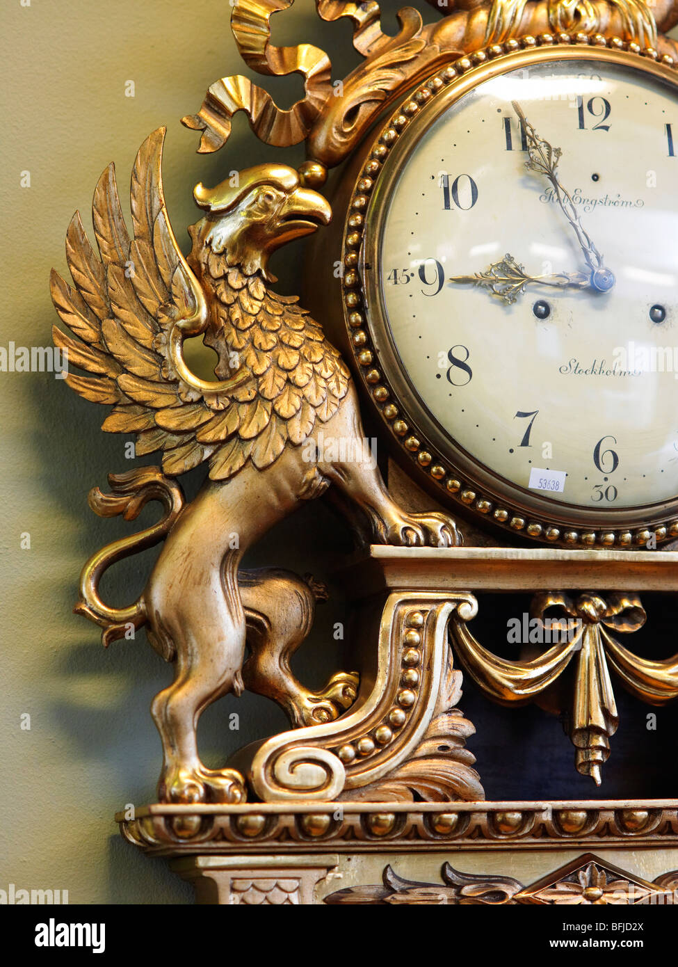 Antique clock, Sweden Stock Photo - Alamy