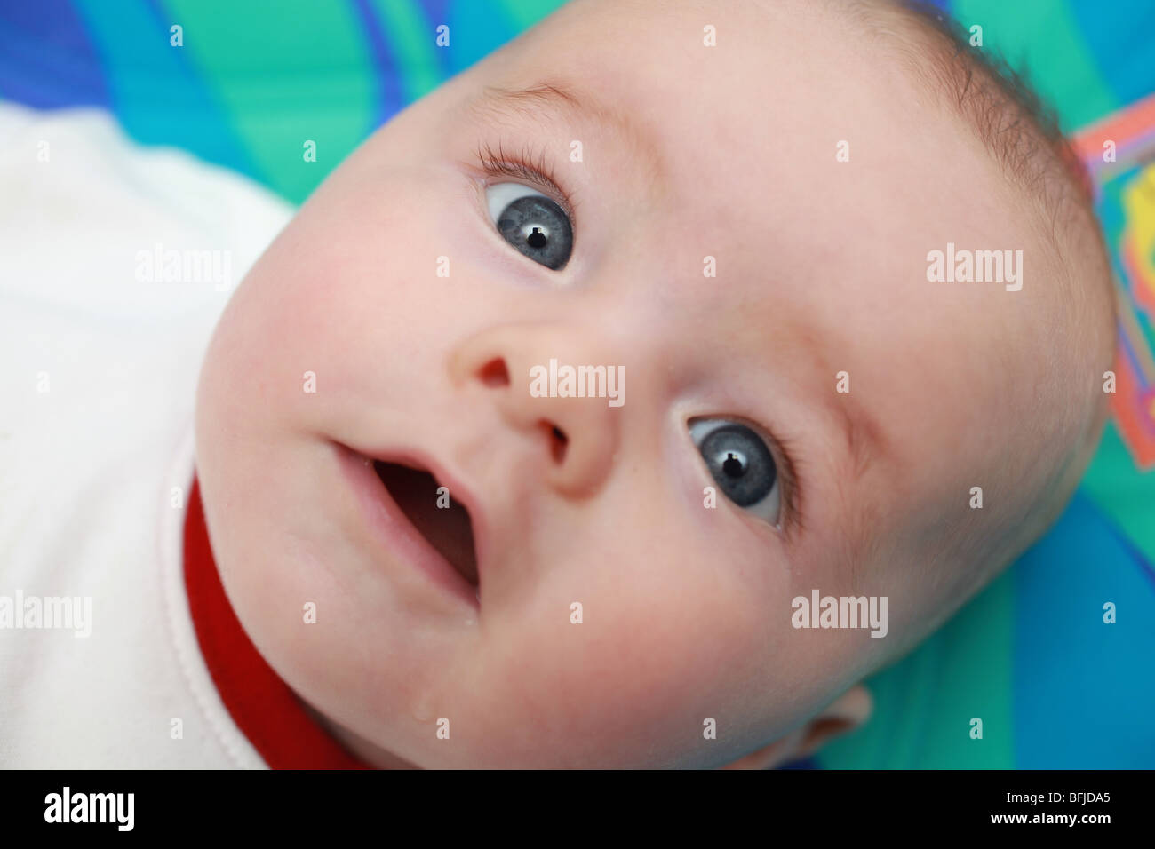 Face of a 3 month old baby Stock Photo - Alamy