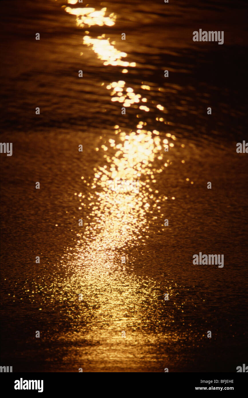 Golden reflections during sunset Stock Photo - Alamy