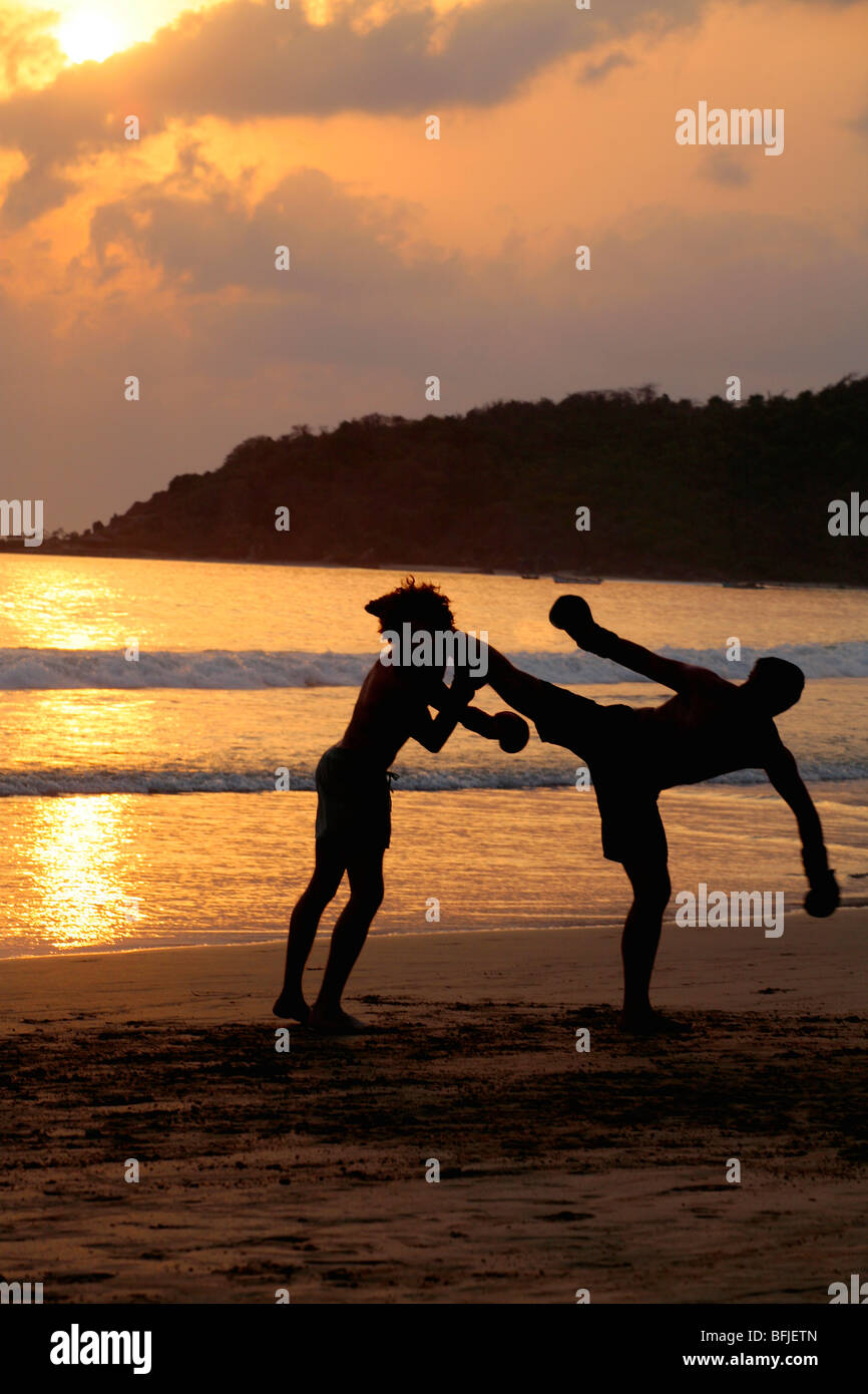 beach kick boxers Stock Photo - Alamy