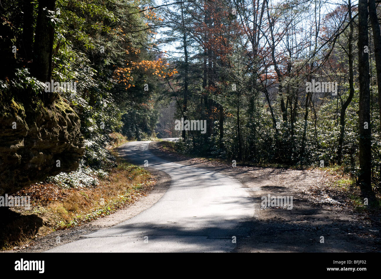 Fall colors on rural country road. West Virginia Stock Photo - Alamy