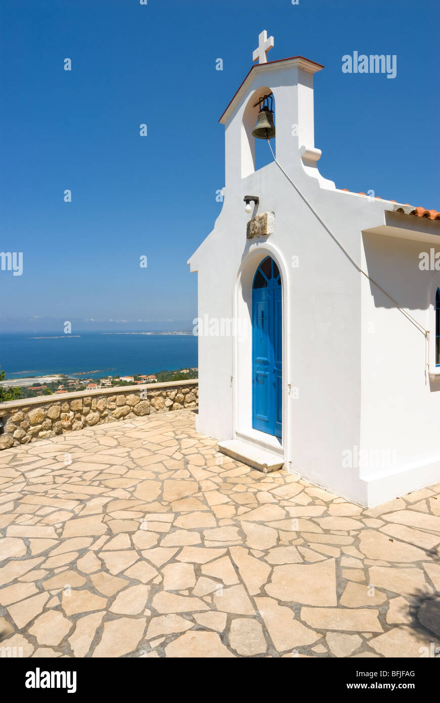 White church on the island of Kefalonia in Greece Stock Photo - Alamy