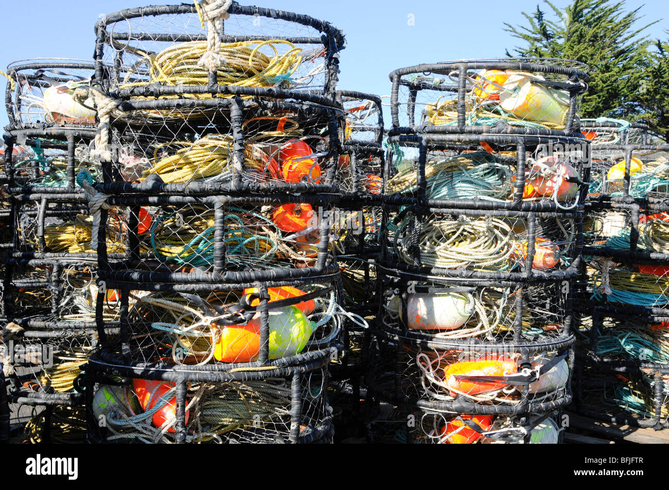 Crab Pots Awaiting Storage Stock Photo - Alamy