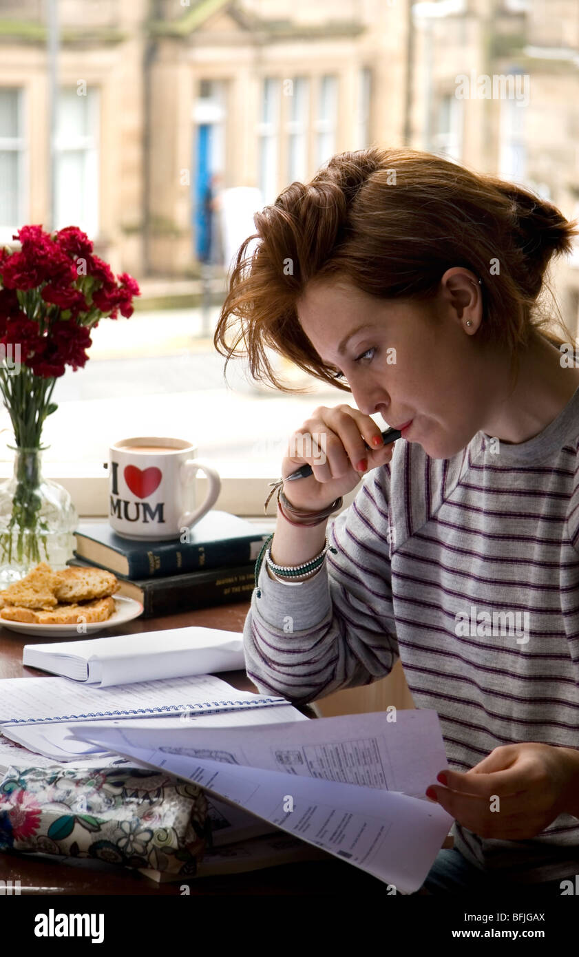 Student in thought Stock Photo - Alamy