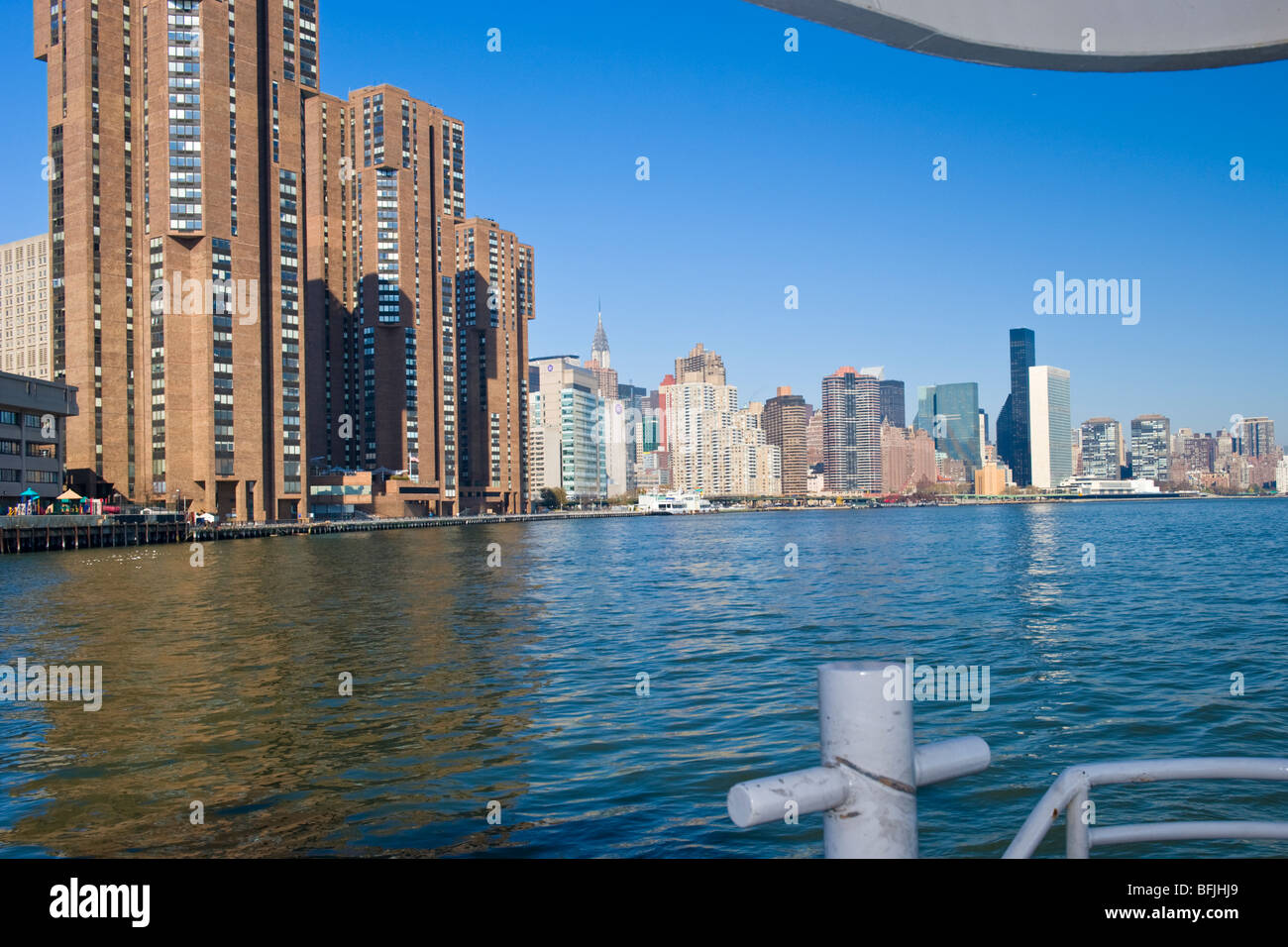 New York City , The Big Apple , Manhattan skyline from the East River ...