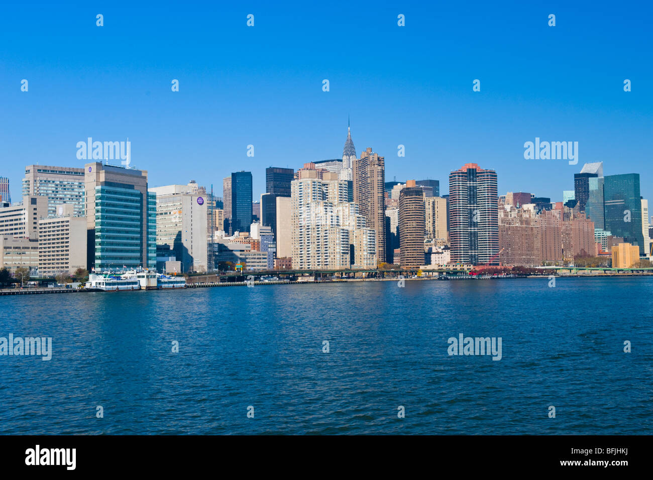 New York City , The Big Apple , Manhattan skyline with UN building from ...