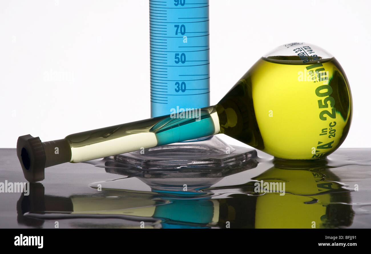 blue and yellow test tubes Stock Photo - Alamy