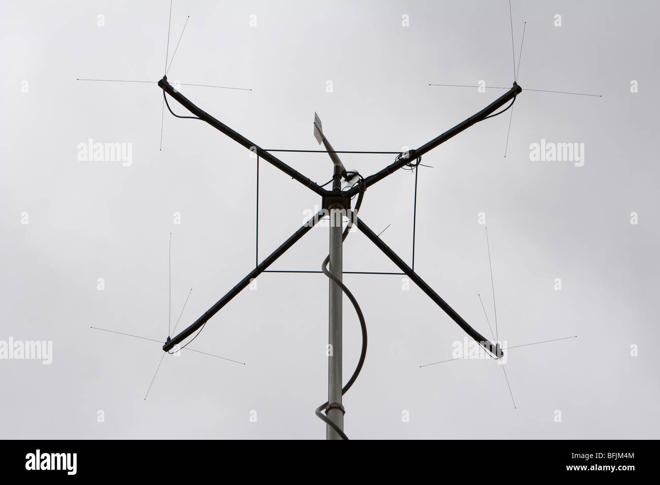 The top of a mobile repeater mast in western Kansas, USA, June 10, 2009 ...
