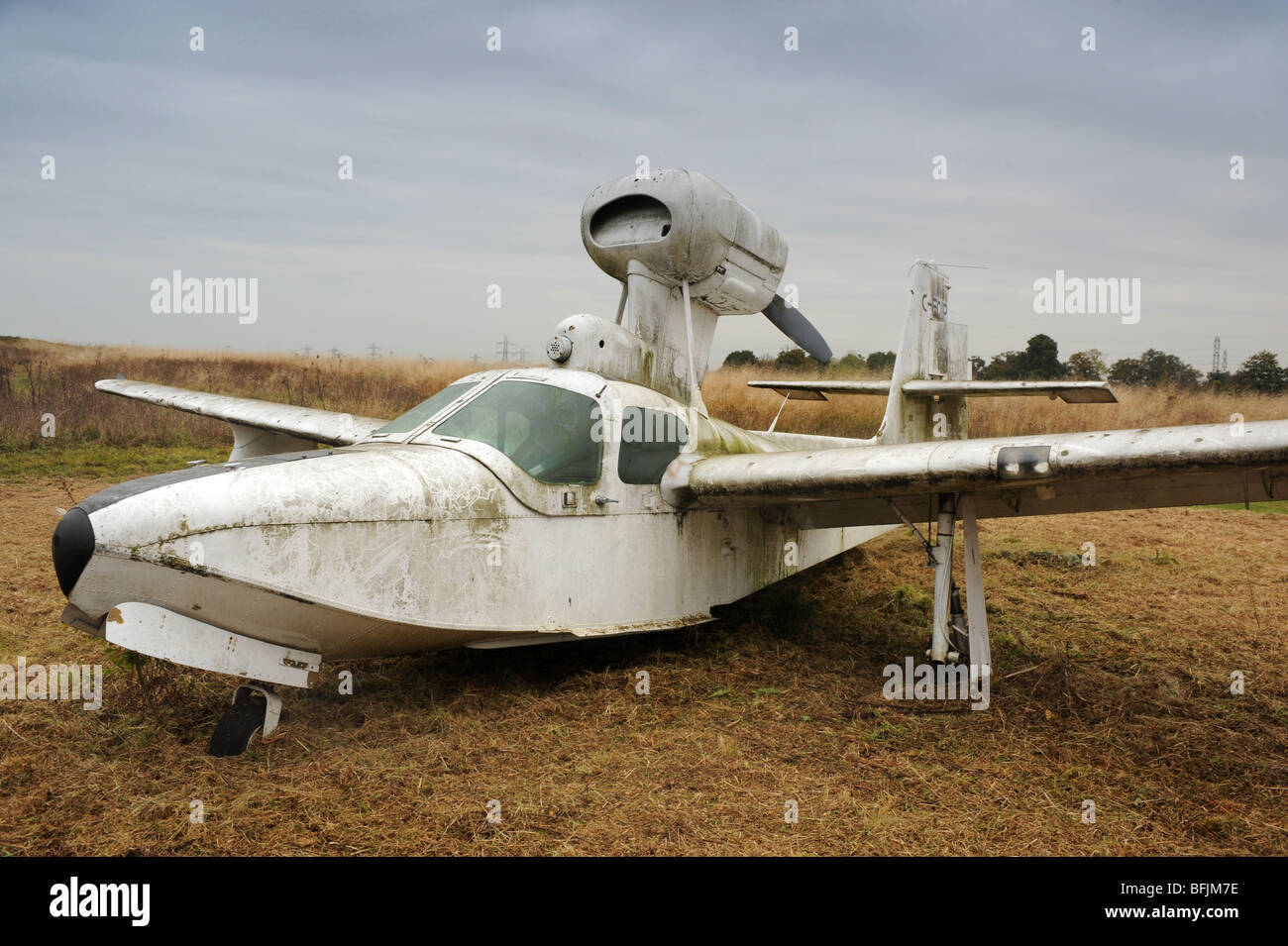Lake Buccaneer LA4-200 single engine amphibian seaplane grounded Stock ...