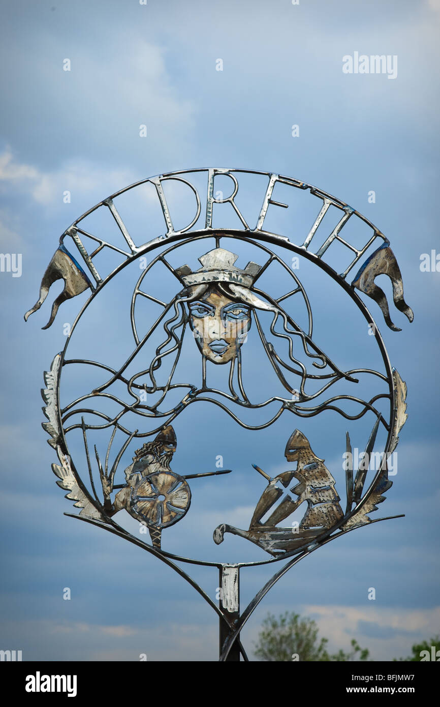 Village sign, Aldreth, Cambridgeshire Stock Photo - Alamy