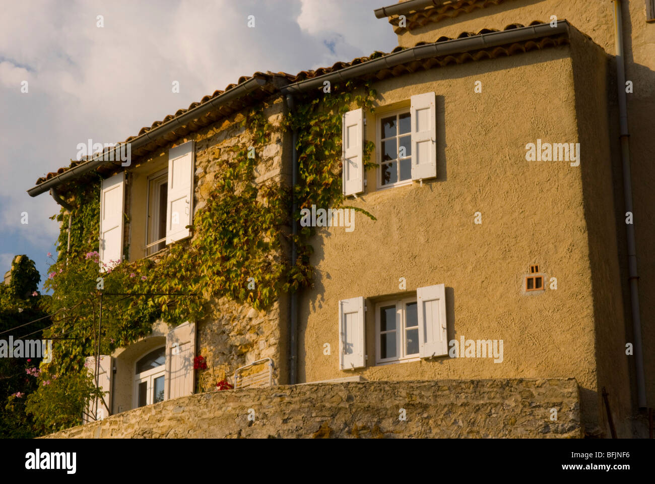 Popular tourist destination of medieval town of Le Castellet Southern ...