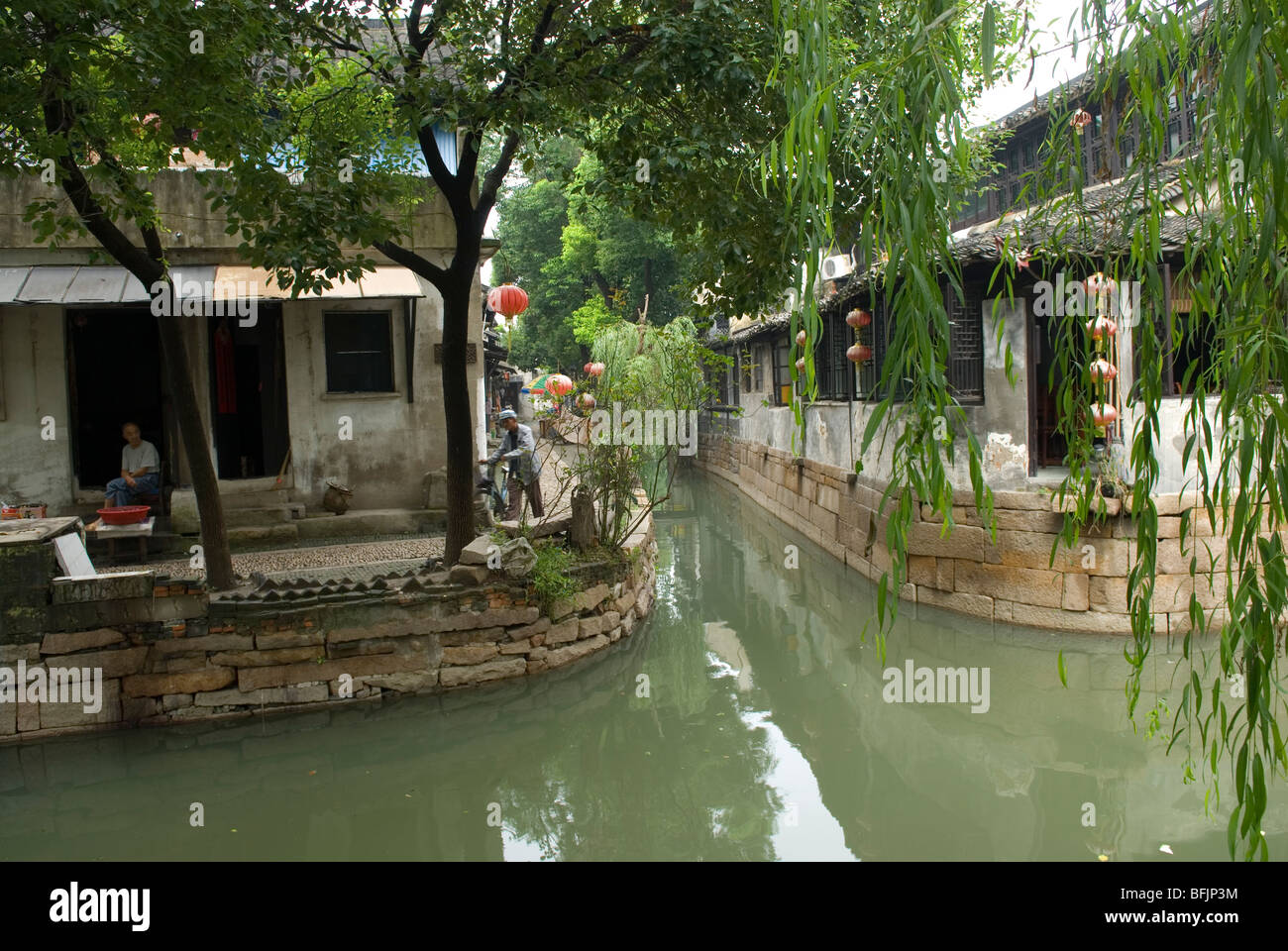 Canals in the small ancient town of Luzhi, Jiangsu province, China ...