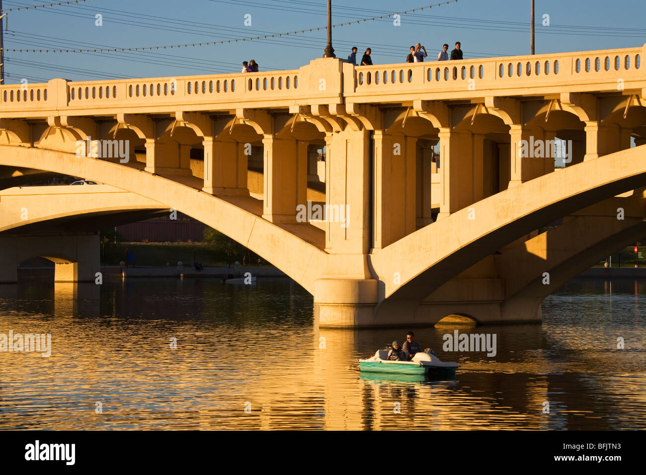 Town Lake & Mill Avenue Bridge, Tempe, Greater Phoenix Area, Arizona ...