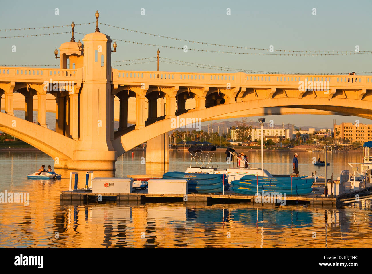 Town Lake & Mill Avenue Bridge, Tempe, Greater Phoenix Area, Arizona ...