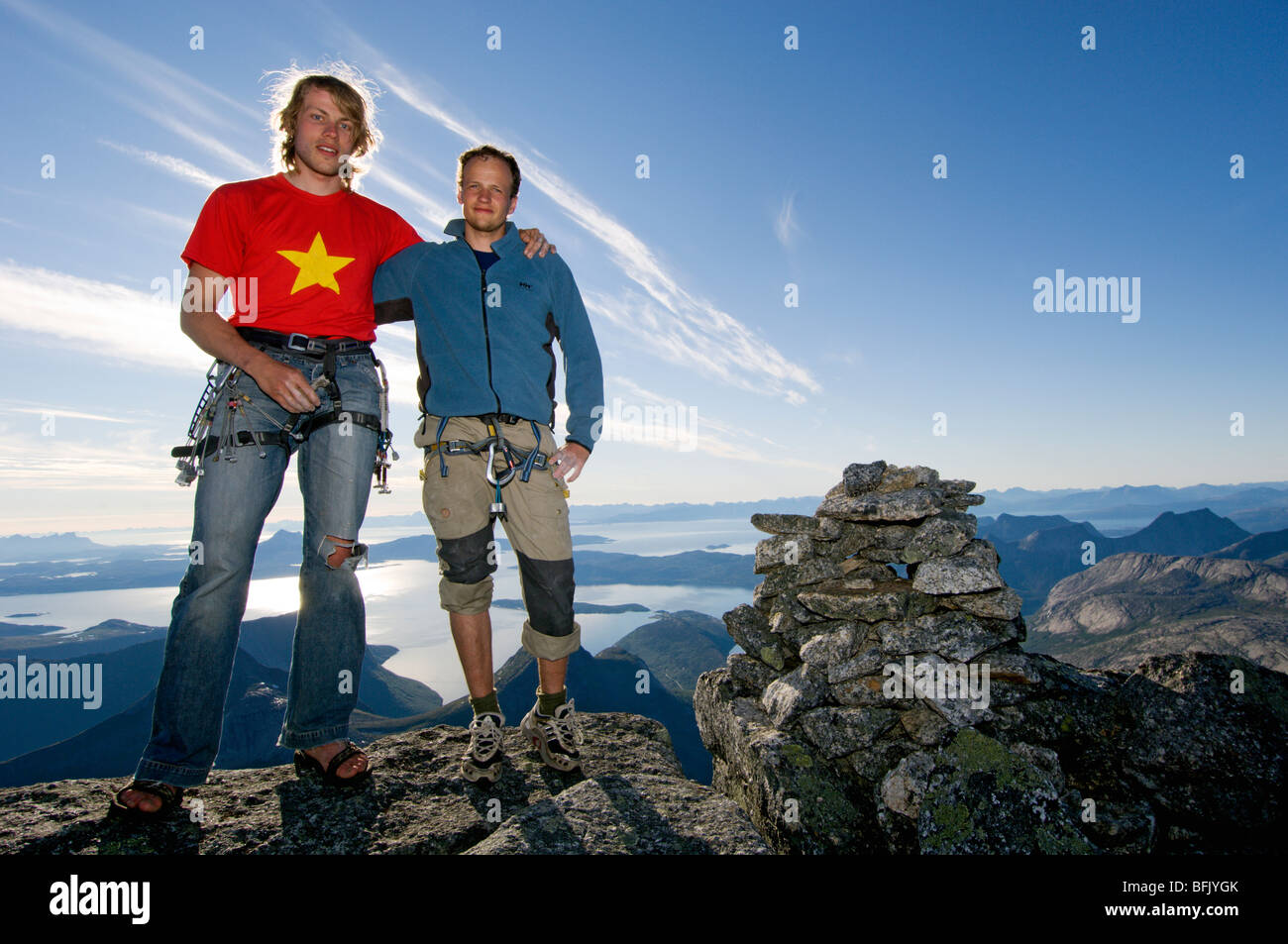 Two men on a mountain hi-res stock photography and images - Alamy