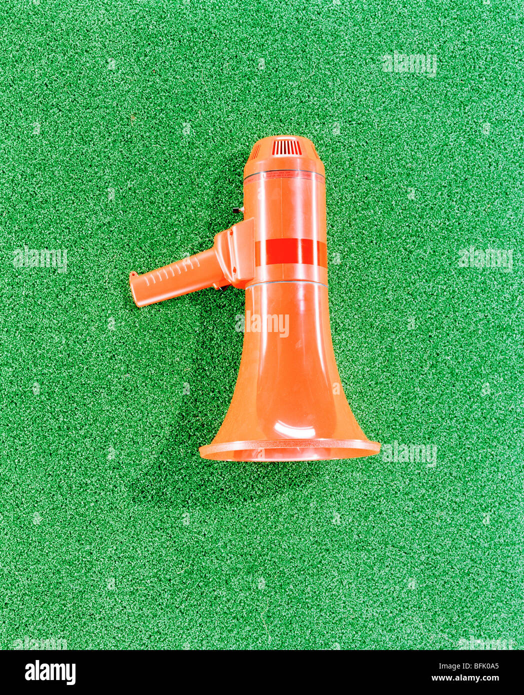 A red megaphone Stock Photo - Alamy
