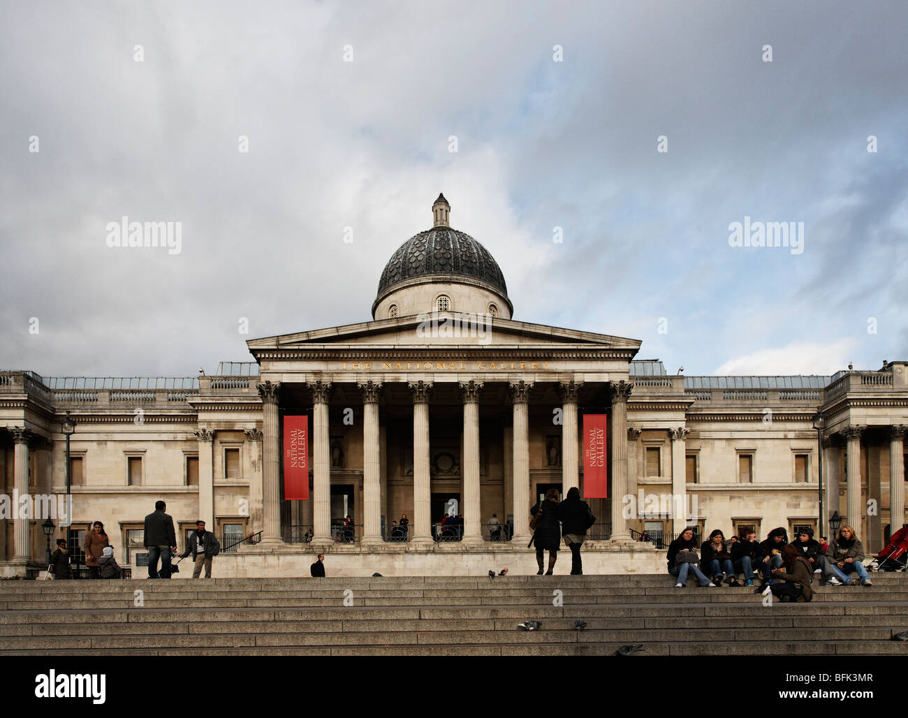 Views of the National Portrait Gallery from Trafalgar Square Stock ...