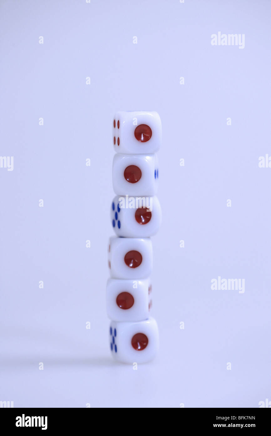 Stack of dice Stock Photo - Alamy