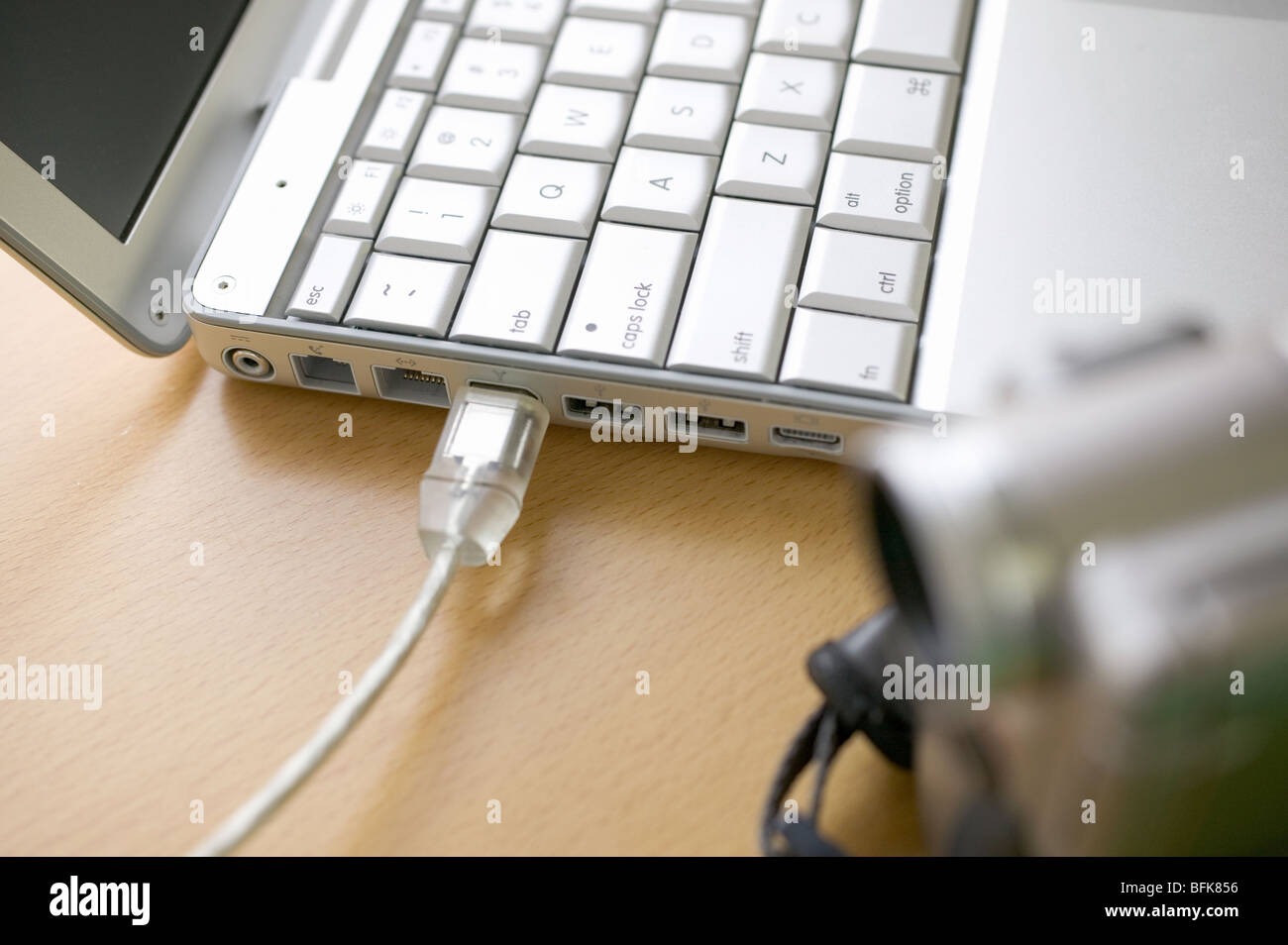 Home video camera attached to laptop Stock Photo - Alamy
