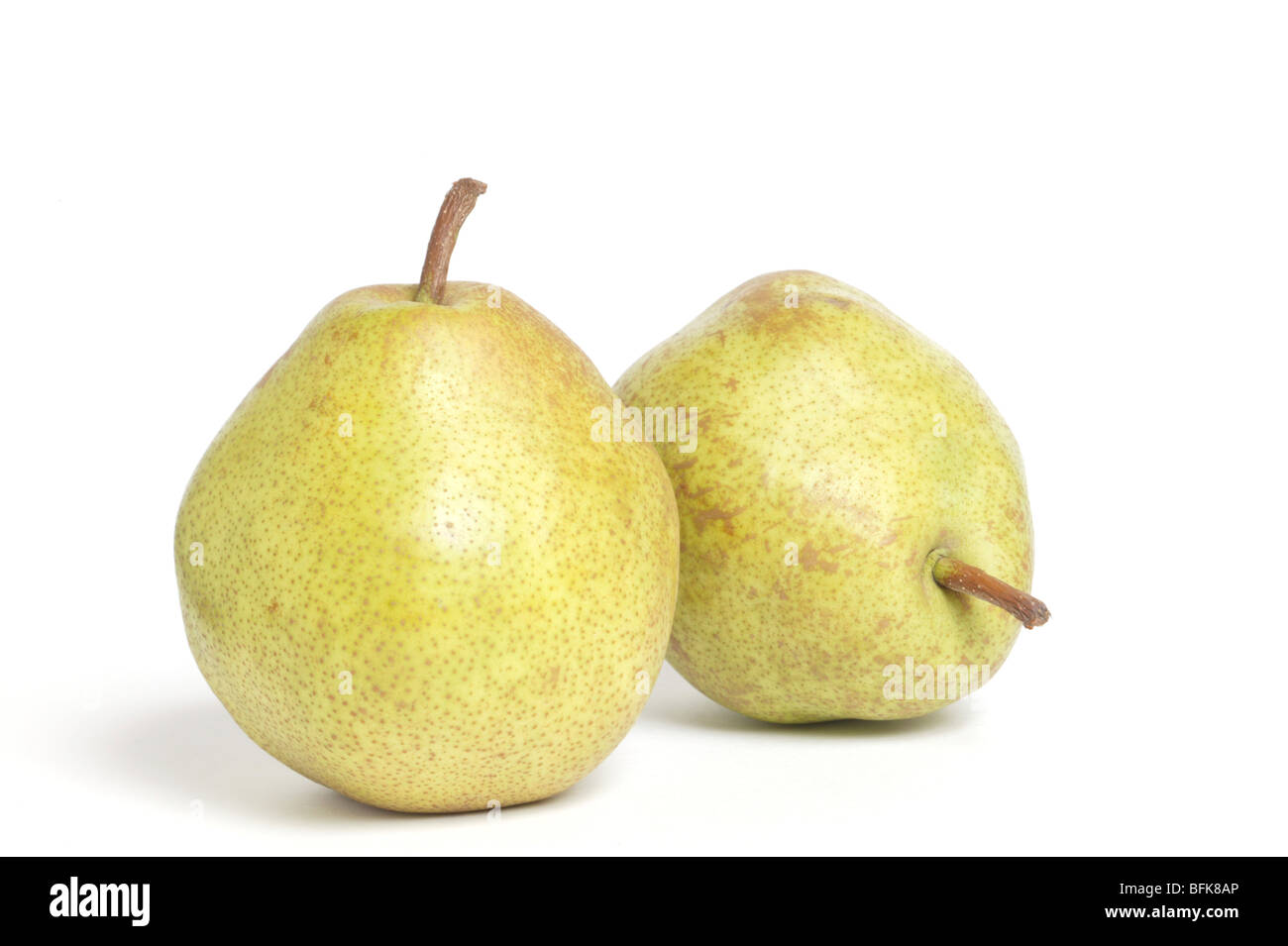 Pears white background Stock Photo - Alamy