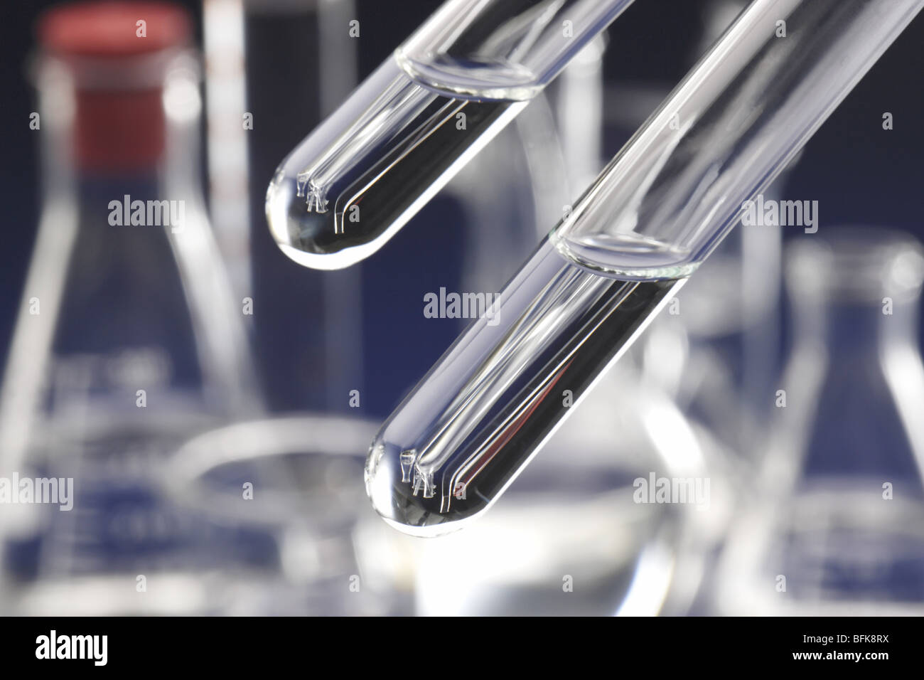 Liquids in test tubes close up Stock Photo - Alamy