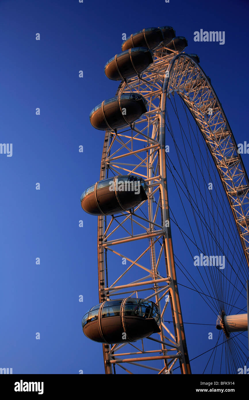 London Eye Millennium Wheel Pods South Bank River Thames Westminster ...