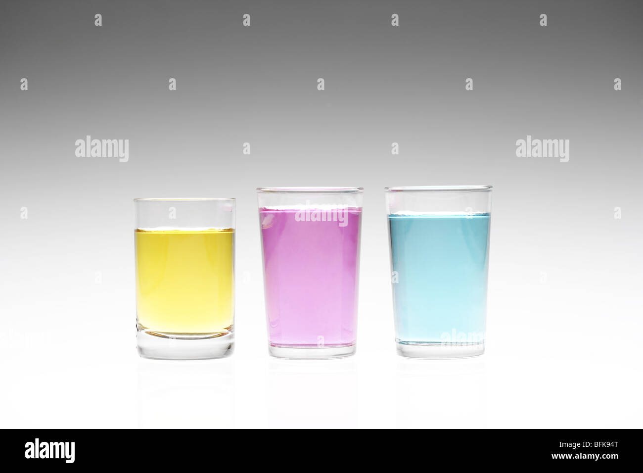 Color Liquid in glasses Stock Photo - Alamy