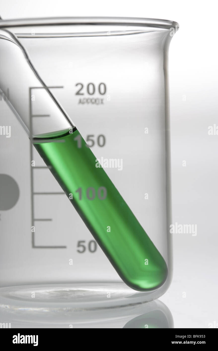 Test tube in a beaker Stock Photo - Alamy