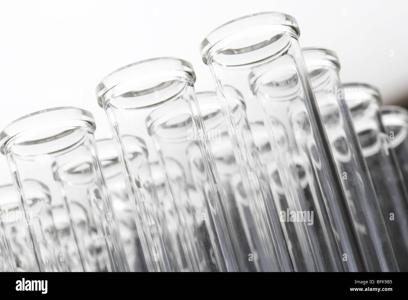Test tubes close up white background Stock Photo - Alamy