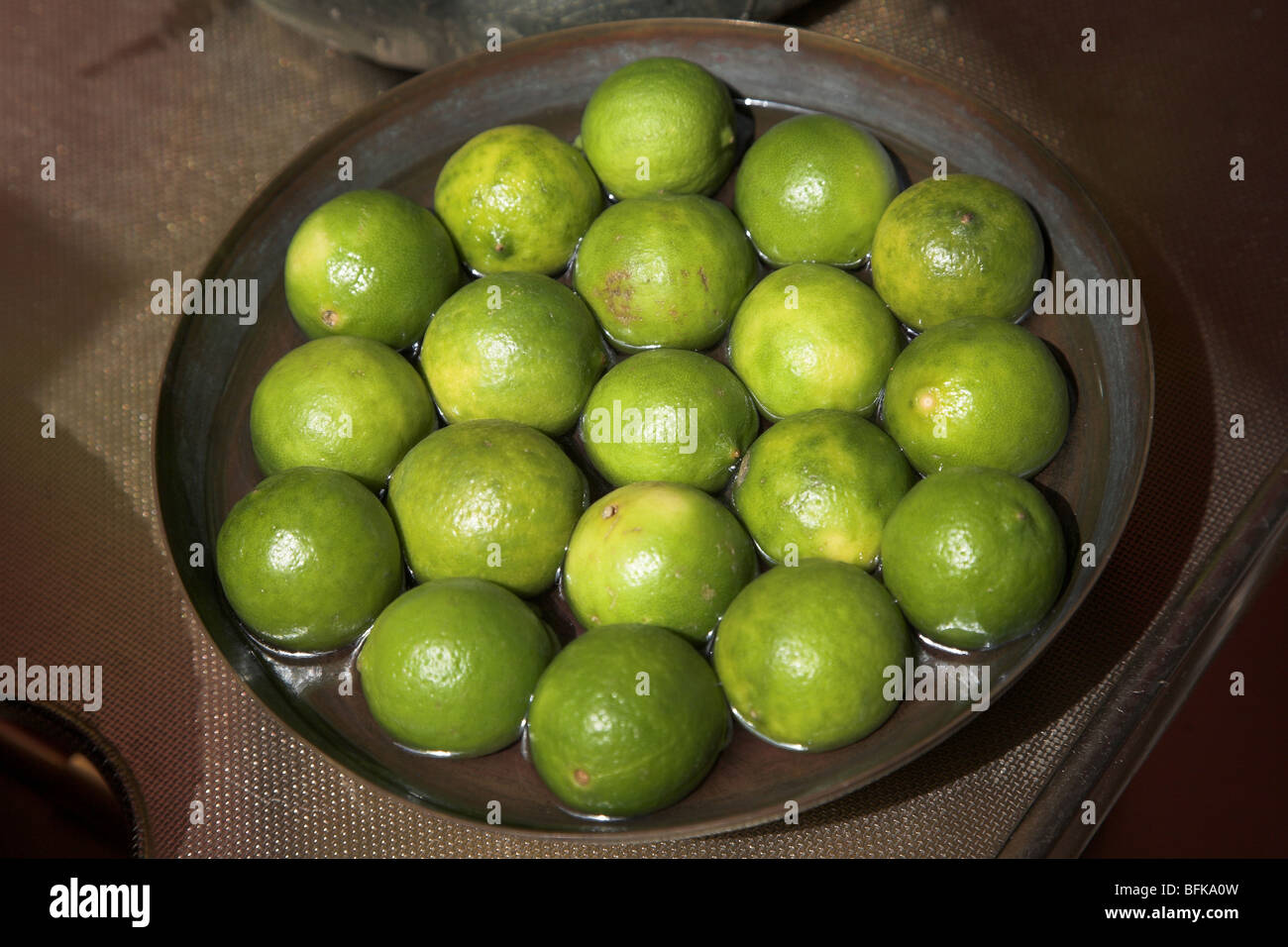 Lime , lemons in a restaurant in Lima Peru Stock Photo - Alamy