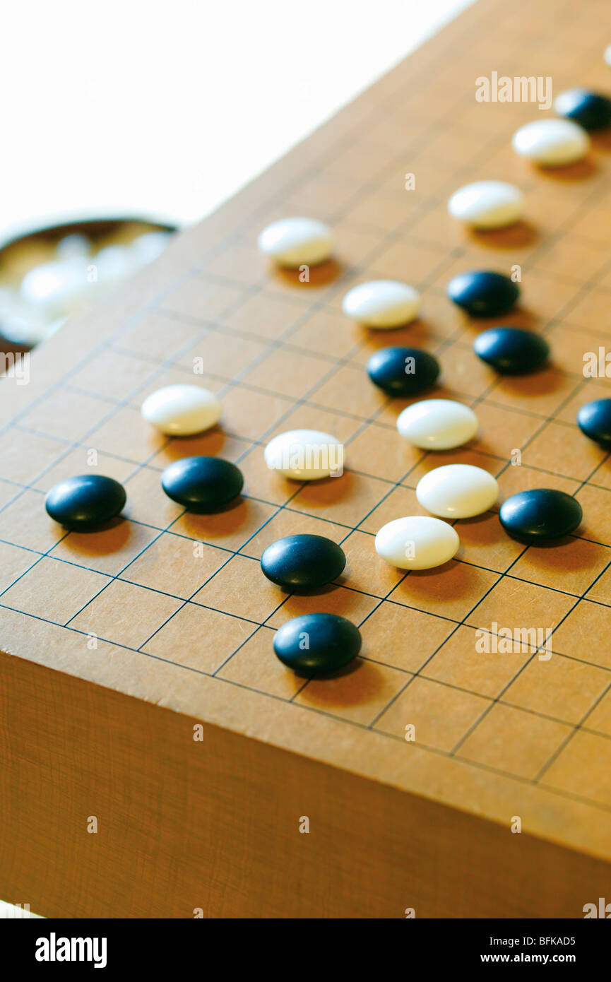 Go table with pieces Stock Photo - Alamy