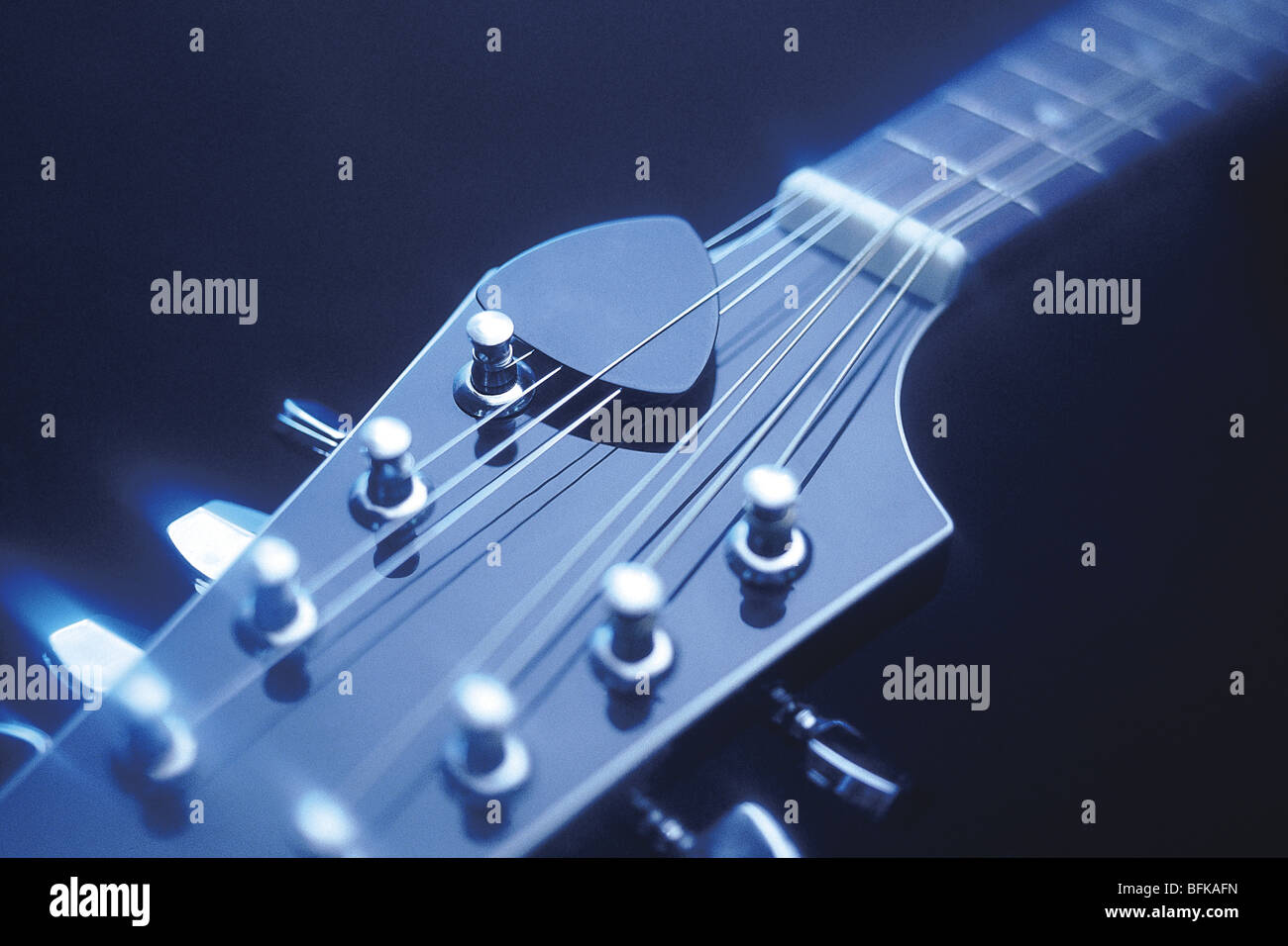 Close-up of guitar neck Stock Photo - Alamy