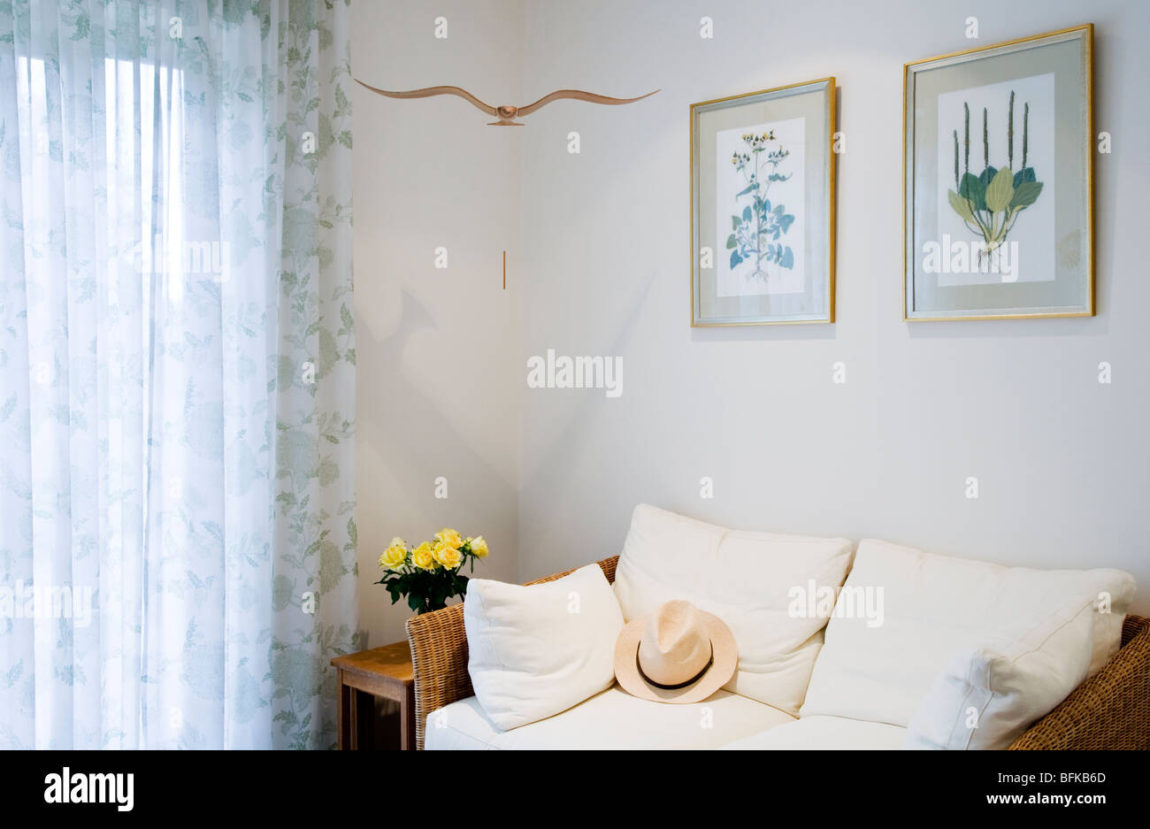 A corner of a light and airy modern room Stock Photo - Alamy
