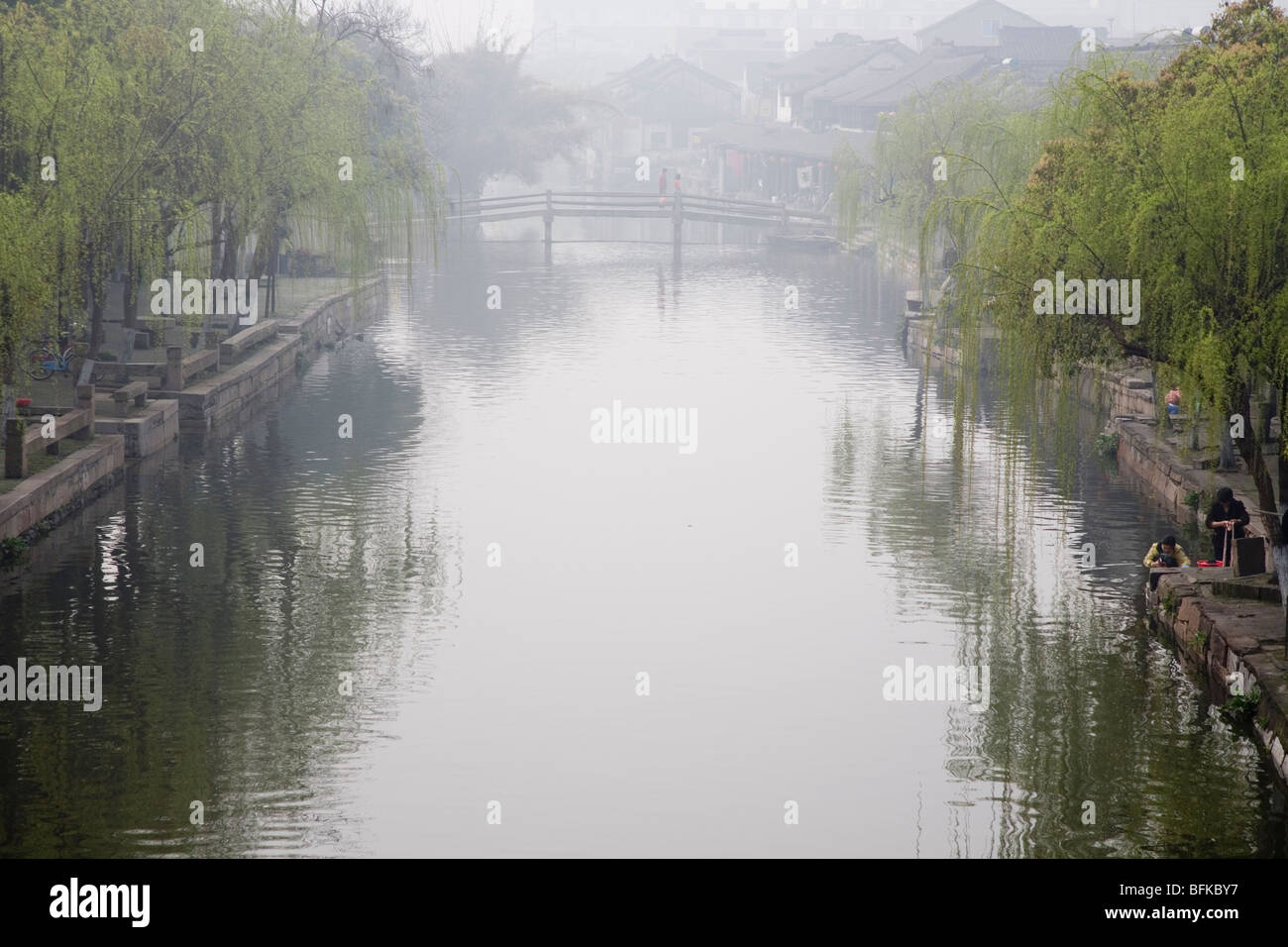 River in the morning China Stock Photo - Alamy