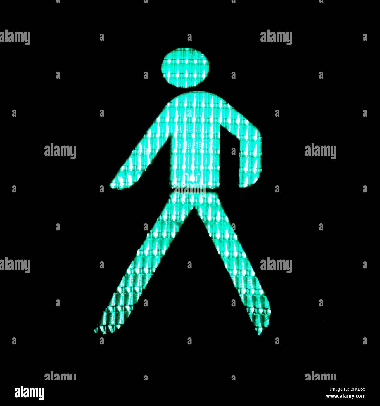 Pedestrian-Traffic-Light Walking Men in Hamburg, Germany Stock Photo ...