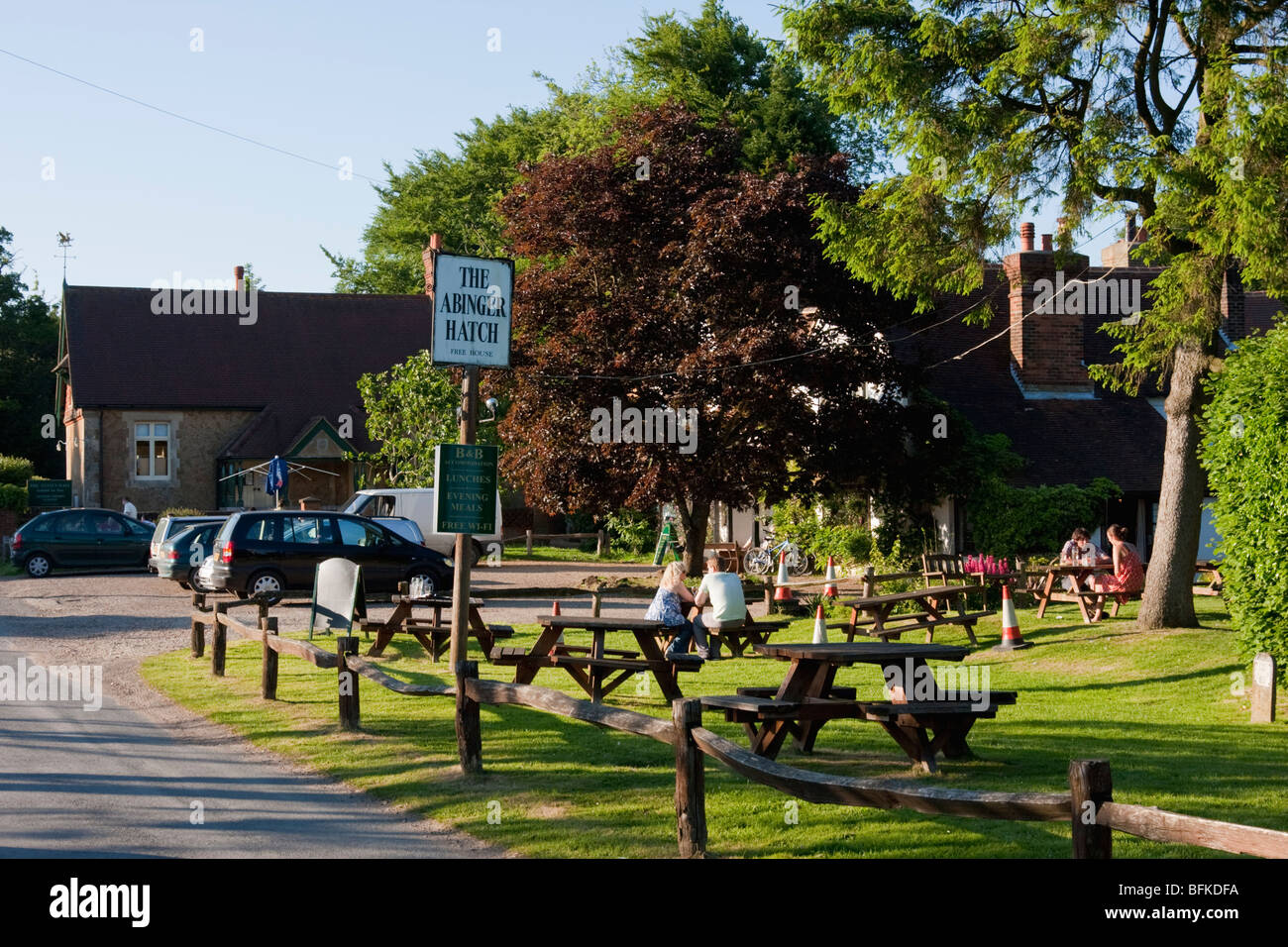 The Abinger Hatch Pub near Dorking Surrey Stock Photo - Alamy