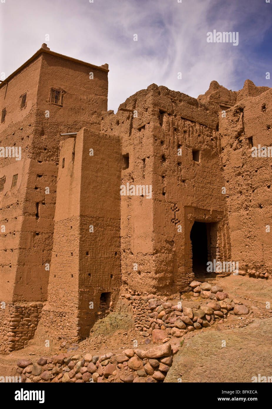 AGDZ, MOROCCO - Tamnougalt kasbah, in the Atlas Mountains Stock Photo ...