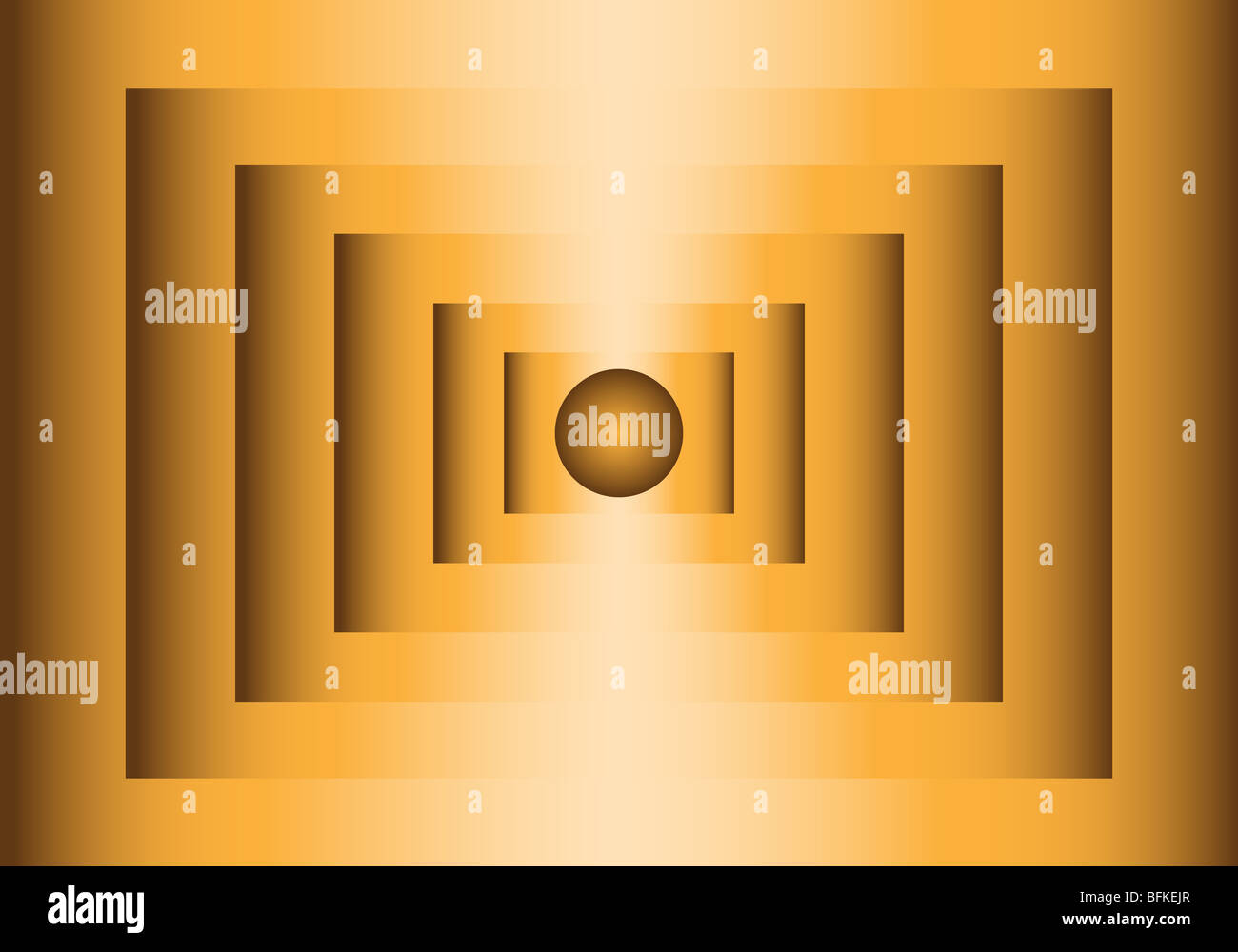 Abstract patterned template background in gold, orange and brown with ...