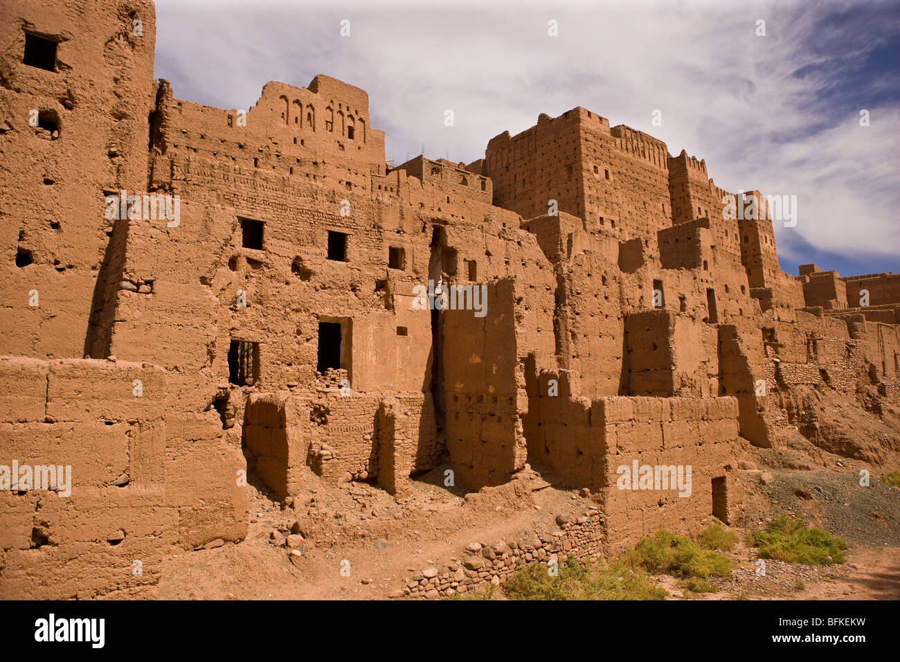 AGDZ, MOROCCO - Tamnougalt kasbah, in the Atlas Mountains Stock Photo ...