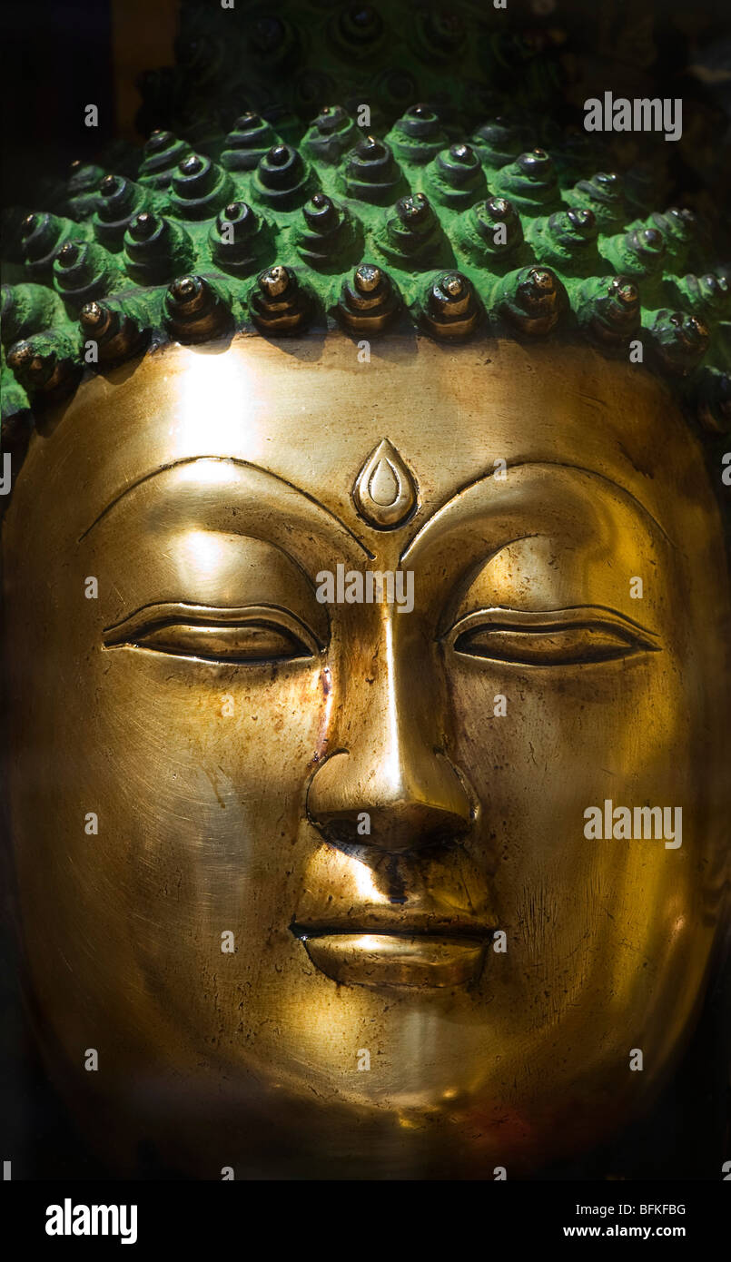 Buddha head statue. India Stock Photo - Alamy