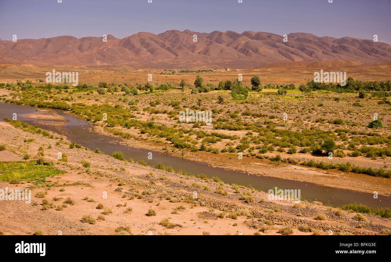 DRAA VALLEY, MOROCCO - river and landscape Stock Photo - Alamy