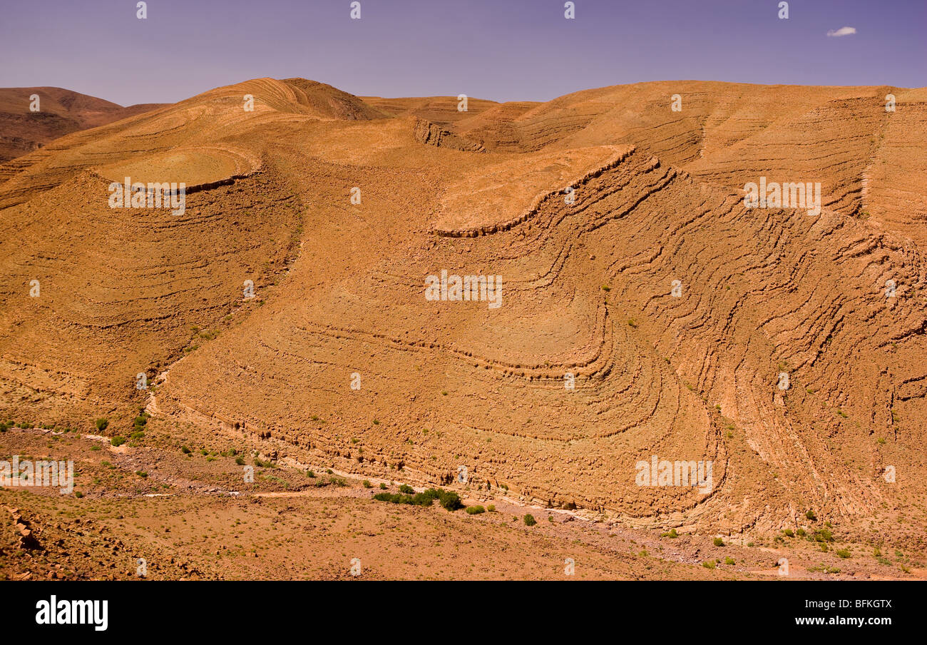 AGDZ, MOROCCO - Rock formations in Atlas mountains west of Agdz near ...