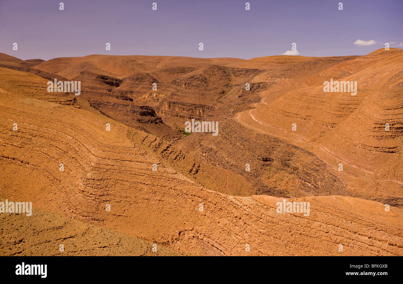 AGDZ, MOROCCO - Rock formations in Atlas mountains west of Agdz near ...