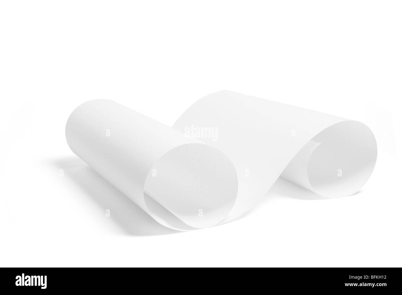 Paper roll background paper wave Cut Out Stock Images & Pictures - Alamy